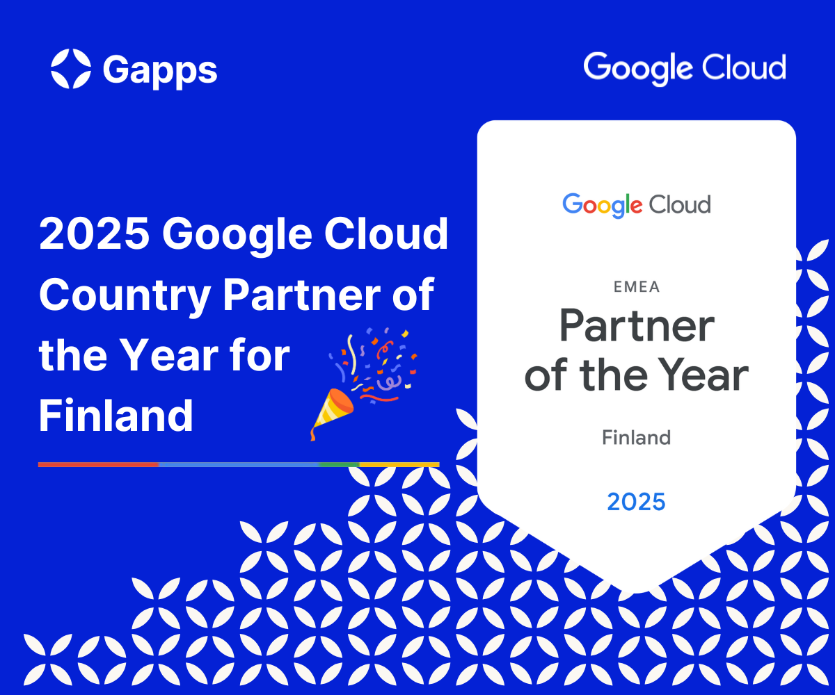 Gapps Named 2025 Google Cloud Country Partner of the Year for Finland